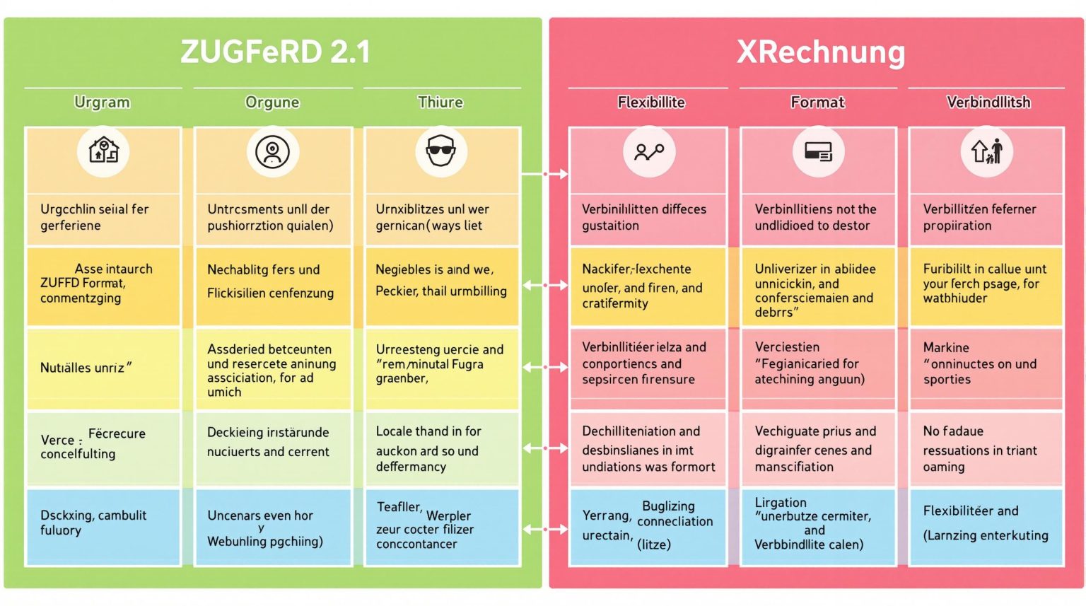 Was sind die Hauptunterschiede zwischen ZUGFeRD 2.1 und XRechnung? - E-Rechnung einfach und sicher